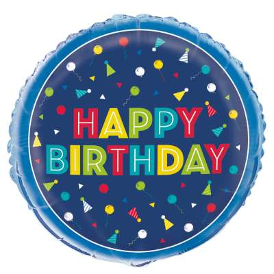 Royal Blue Happy Birthday Helium Balloon – Cakeforestlondon