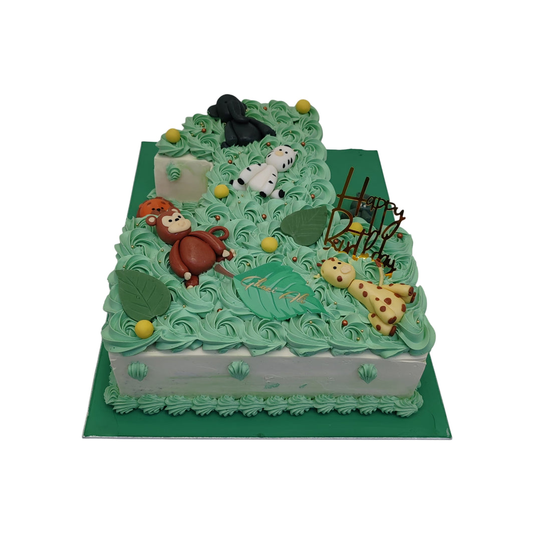 Number Shape Animals 1st Jungle Safari CakeLondon – Rich, Decadent ...