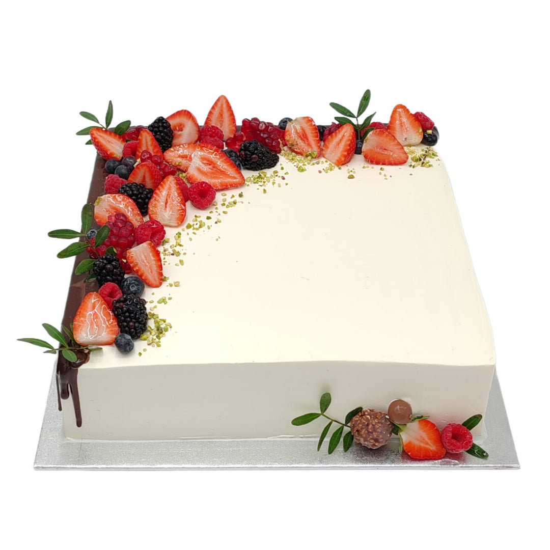 Half Drip Cake with Berries in London – Elegant & Delicious Cake Shop ...